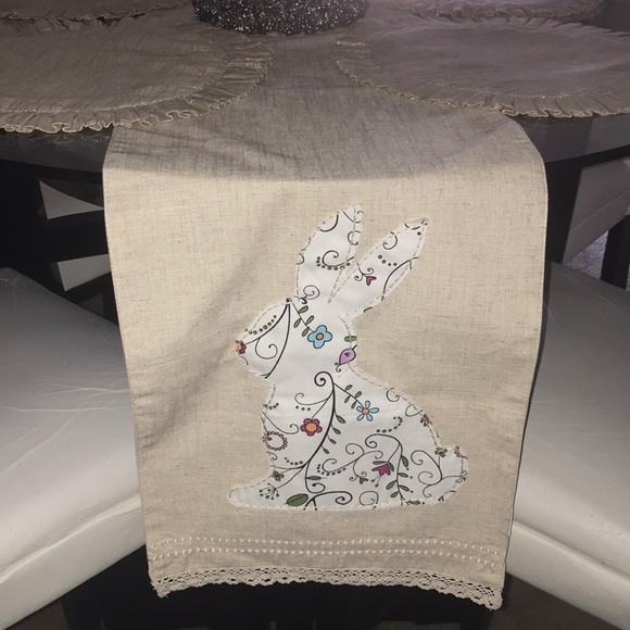 Kitchen | Cute Shabby Chic Bunny Rabbit Easter Table Runner | Poshmark